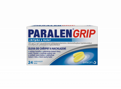 Paralen Grip chřipka a kašel 500/15/5mg tbl.flm.24 | Moje lékárna